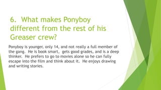 The Outsiders Chapter One | PPTX