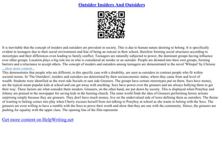 The Outsiders Character Analysis Essay | PPT