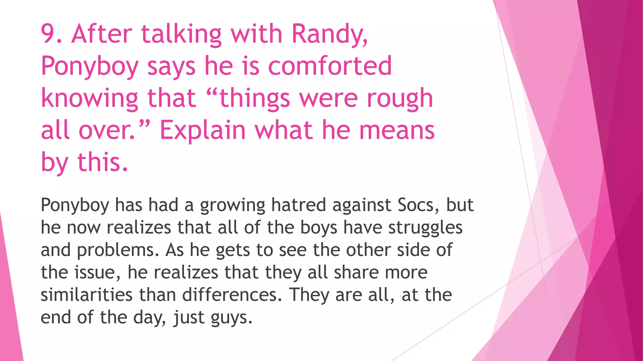 The Outsiders Chapters 7 & 8 | PPT