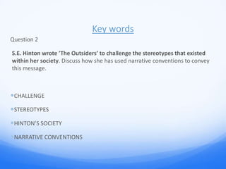 The outsiders essay power point cm | PPTX