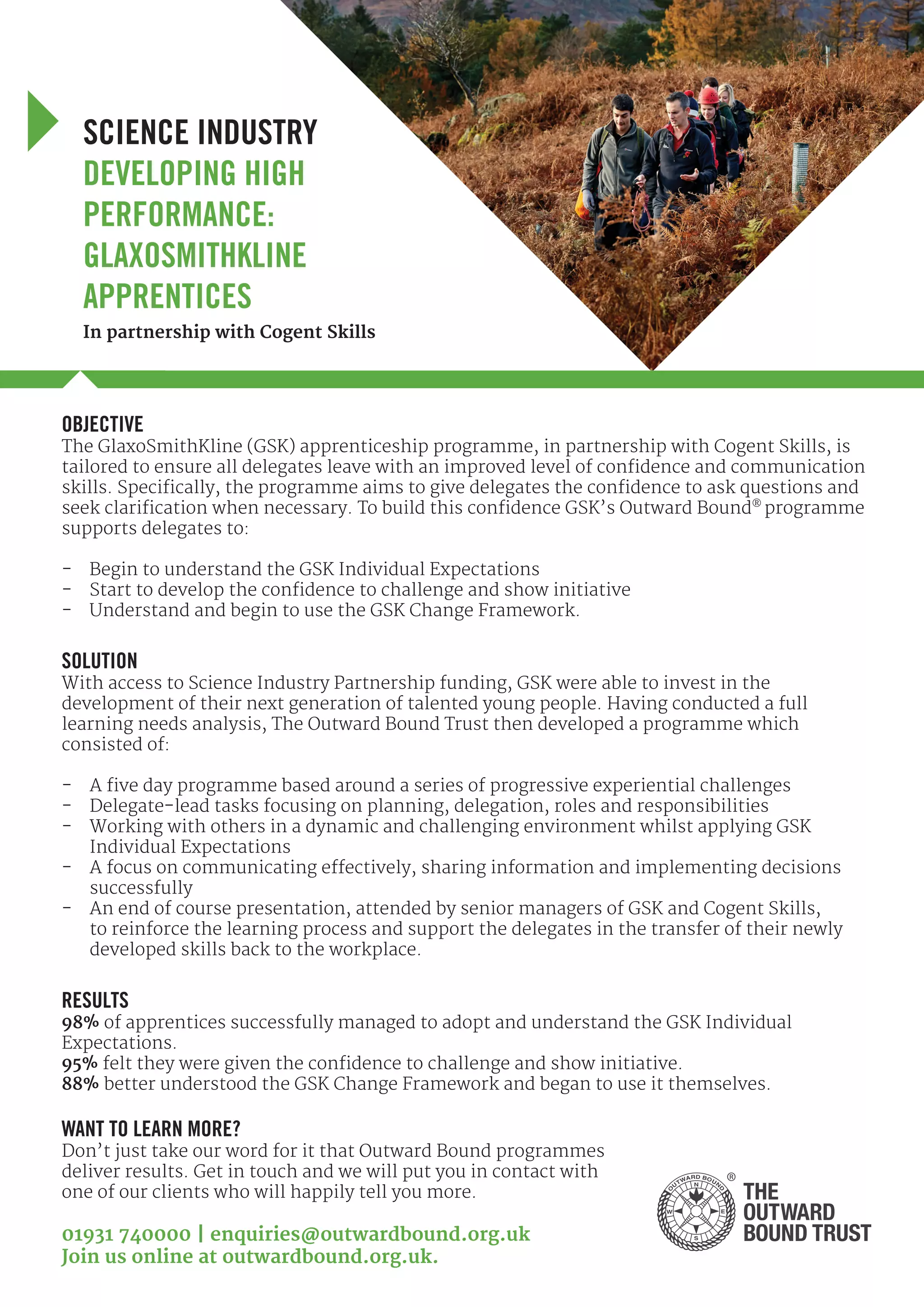 Developing High Performance: Glaxosmithkline Apprentices | PDF