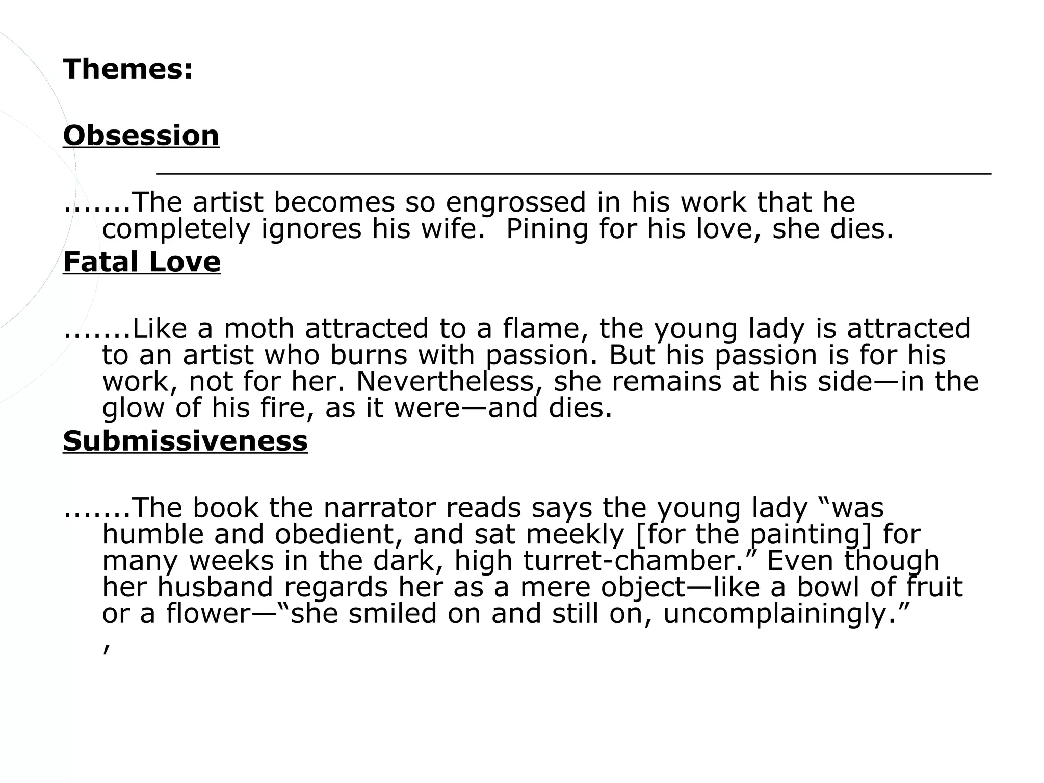 The oval portrait | PPT