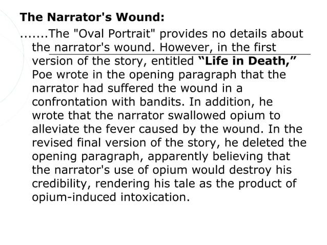 The oval portrait | PPT