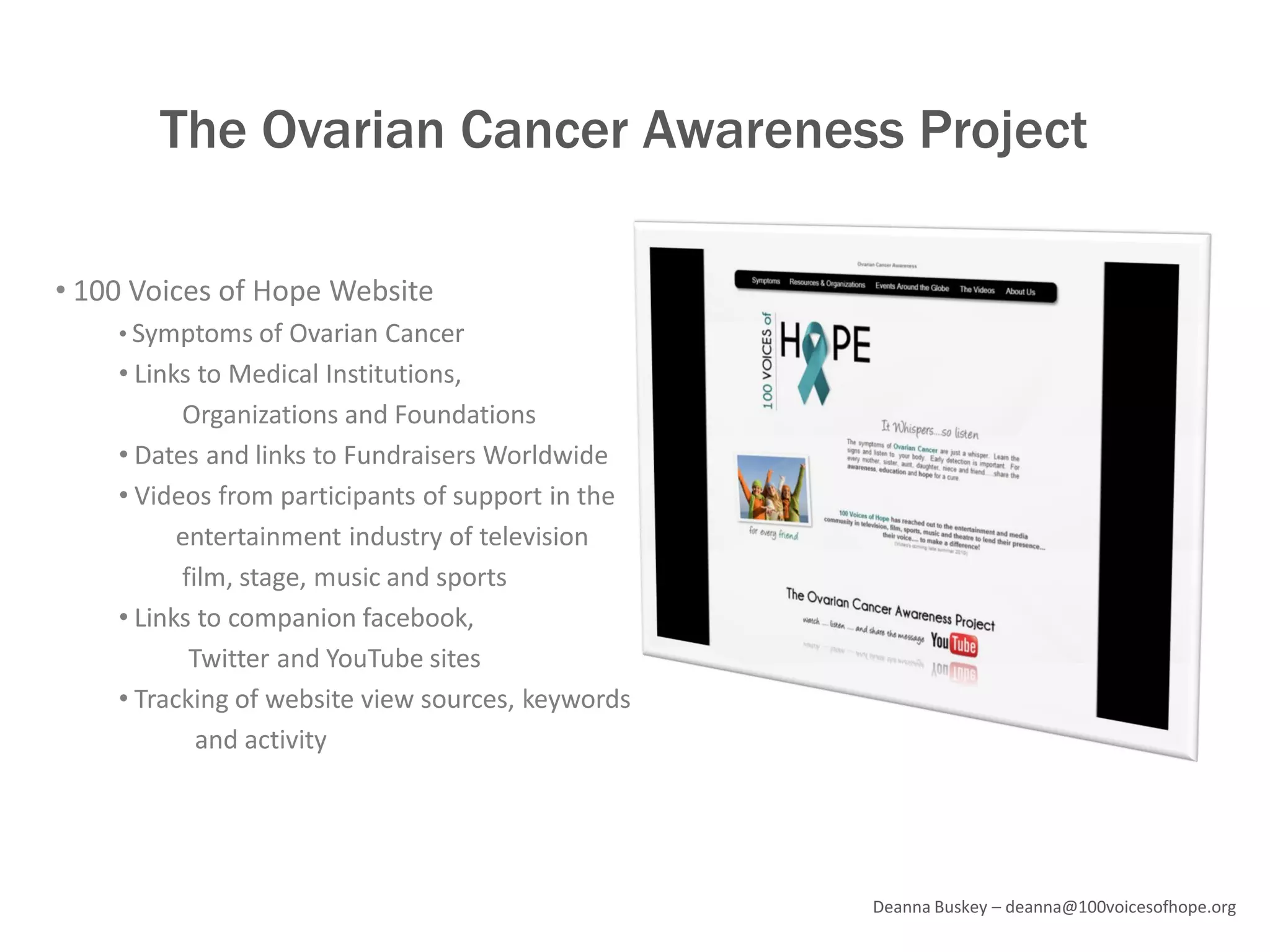 The Ovarian Cancer Awareness Project - Stars In Entertainment | PDF