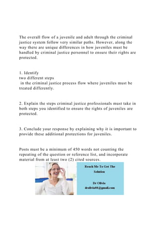 The overall flow of a juvenile and adult through the criminal ju.docx
