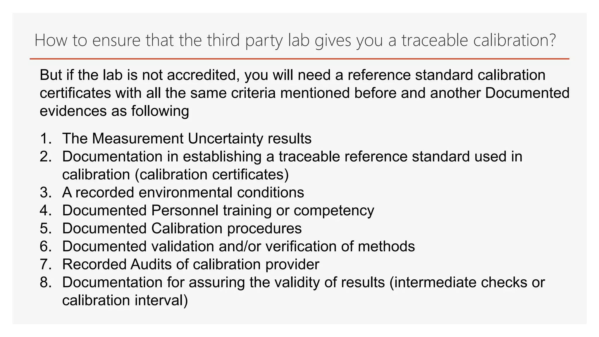 The overall meaning of metrological traceability (Calibration ...