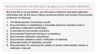 The overall meaning of metrological traceability (Calibration ...