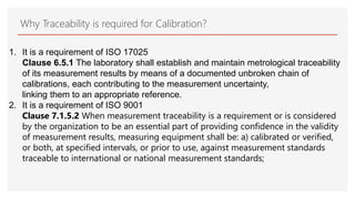 The overall meaning of metrological traceability (Calibration ...