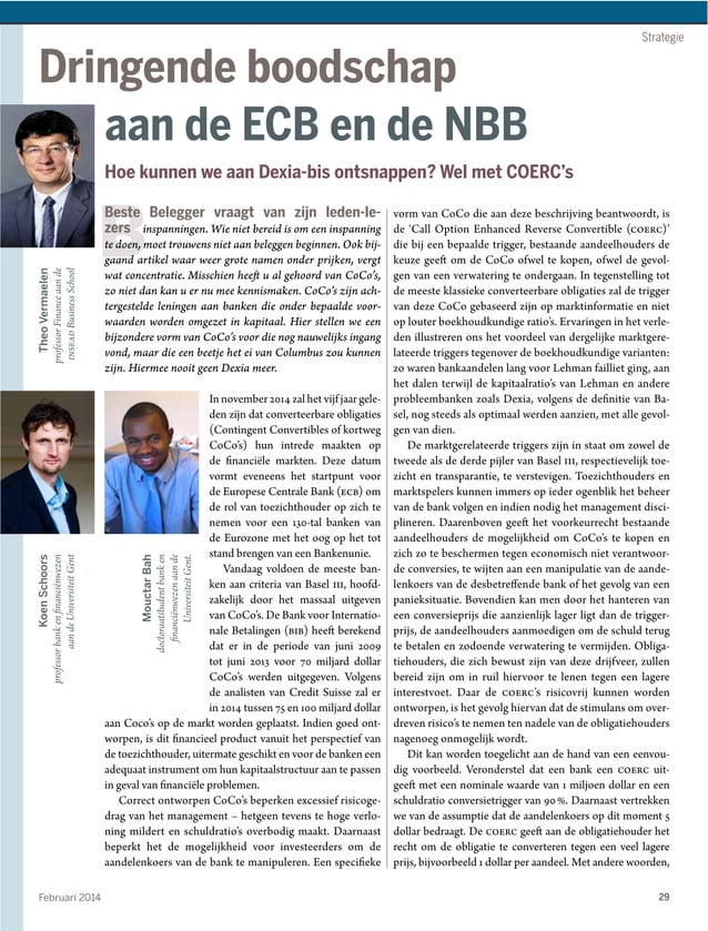 Theo vermaelen strategy_ecb_nbb_vfb | PDF