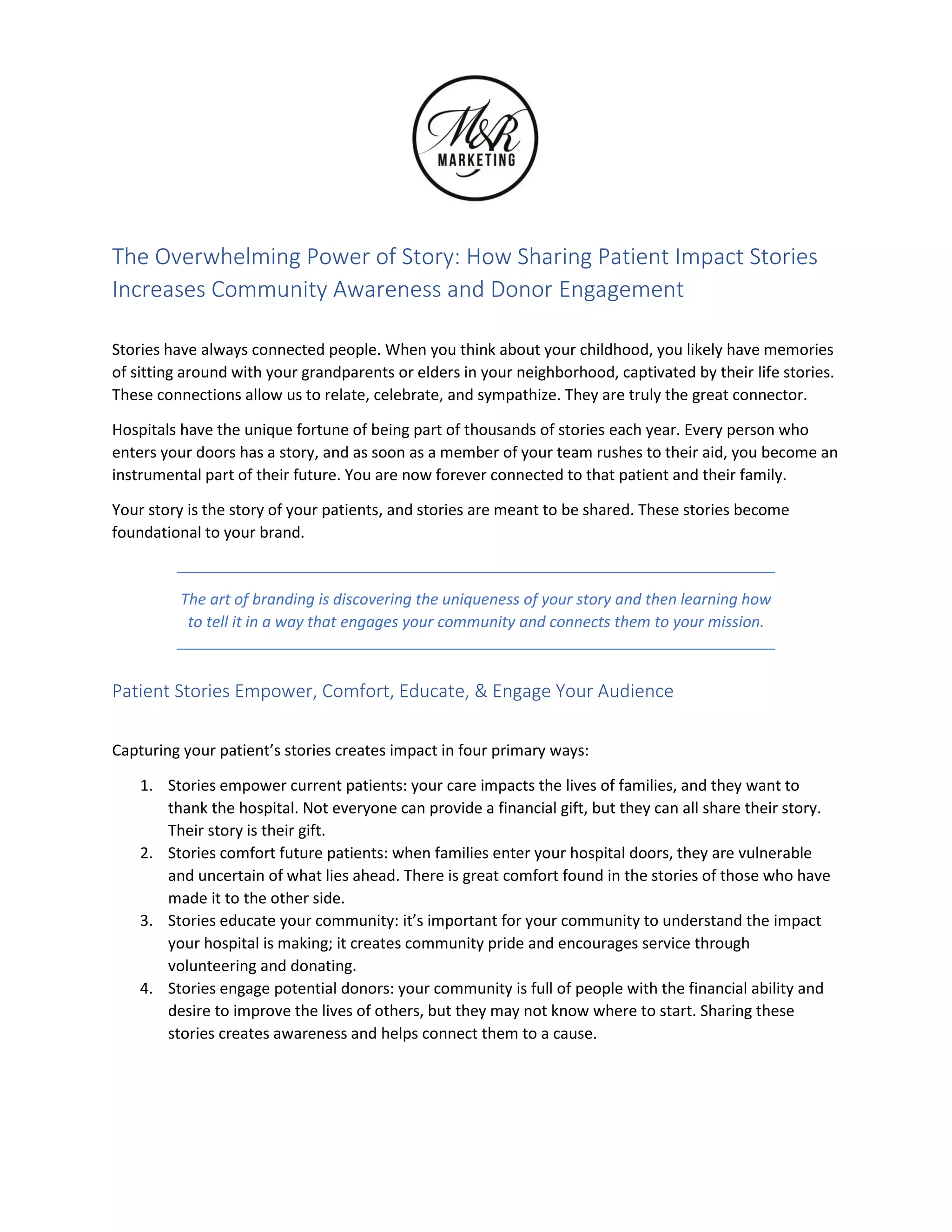 The Power of Story: How Sharing Patient Impact Stories Increase ...