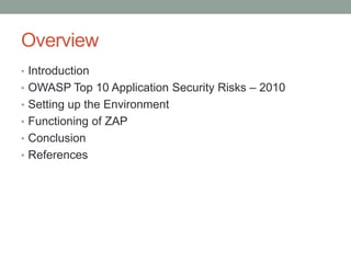The OWASP Zed Attack Proxy | PPTX