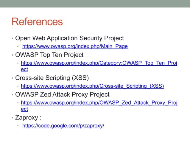 The OWASP Zed Attack Proxy | PPTX | Web Development | Internet