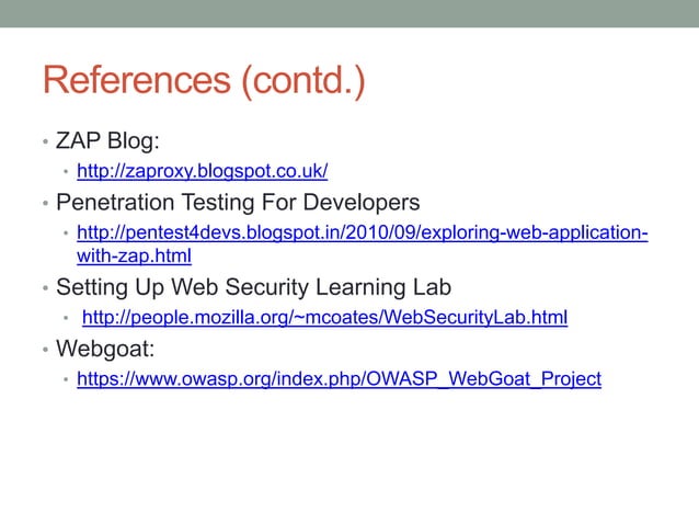 The OWASP Zed Attack Proxy | PPTX | Web Development | Internet