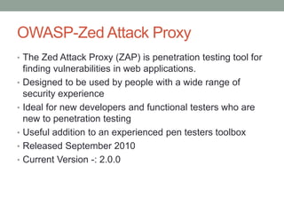 The OWASP Zed Attack Proxy | PPTX