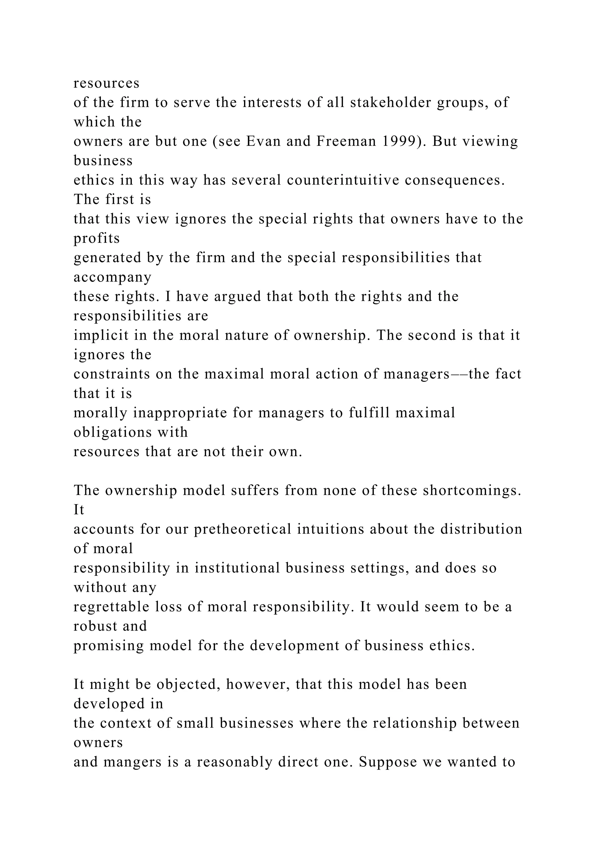 THE OWNERSHIP MODEL OF BUSINESS ETHICSDAVID RODINAbstr.docx