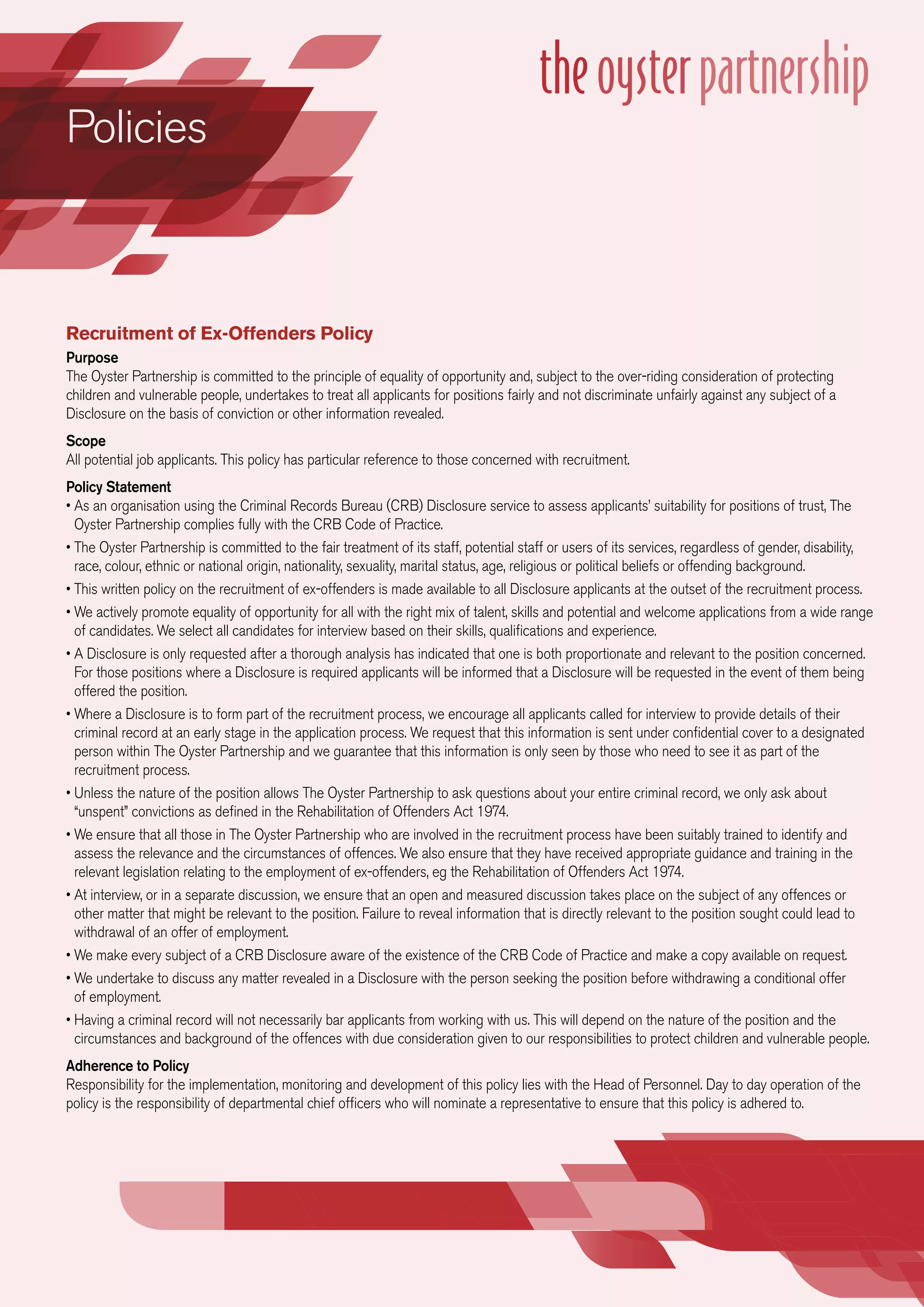 The Oyster Partnership Company Brochure | PDF