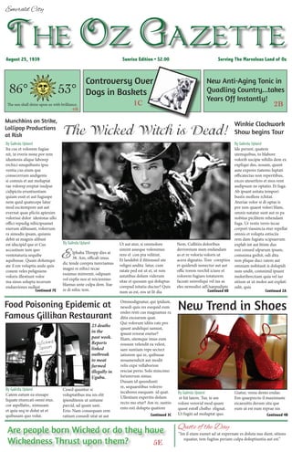 Newspaper Front Page Design Sample | PDF