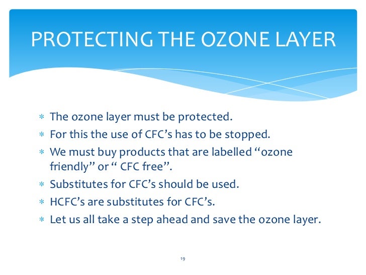 The ozone layer and its depletion
