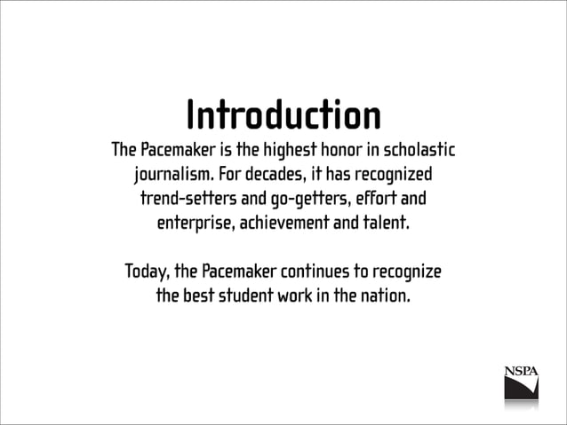 The NSPA Pacemaker Spring 2010 | PPT