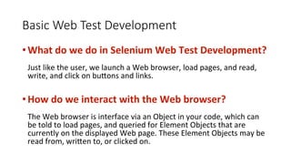 Selenium - The page object pattern | PPT