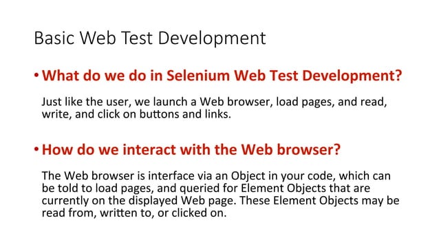Selenium - The page object pattern | PPT