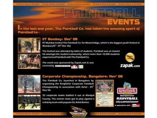 The Paintball Co. Brochure | PPS | Paintball | Extreme Sports