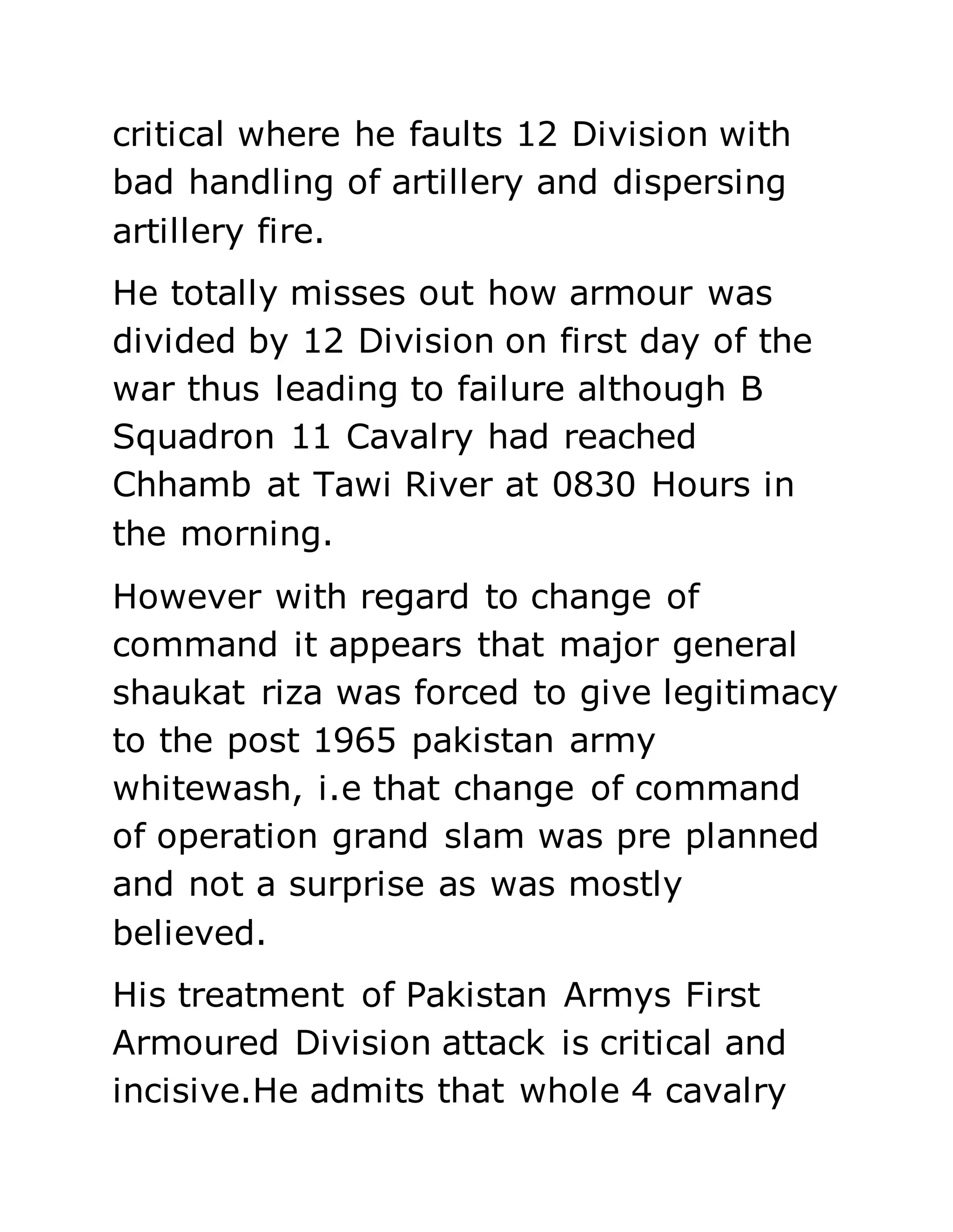 The pakistan army war 1965 | DOCX