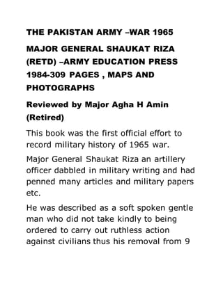 The pakistan army war 1965 | DOCX