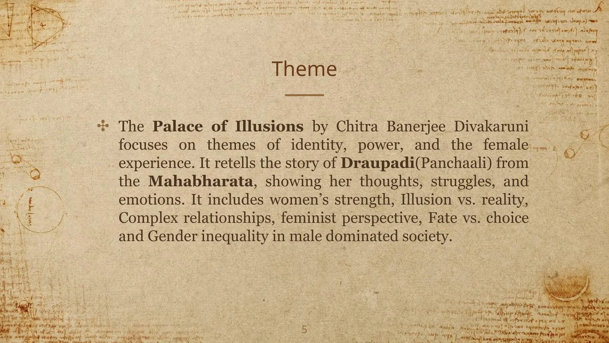 The Palace of Illusions - Book Analysis | PPTX