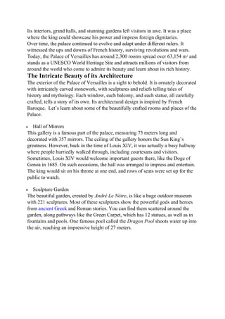 The Palace of Versailles: A Jewel of Time & History | CIO Women ...