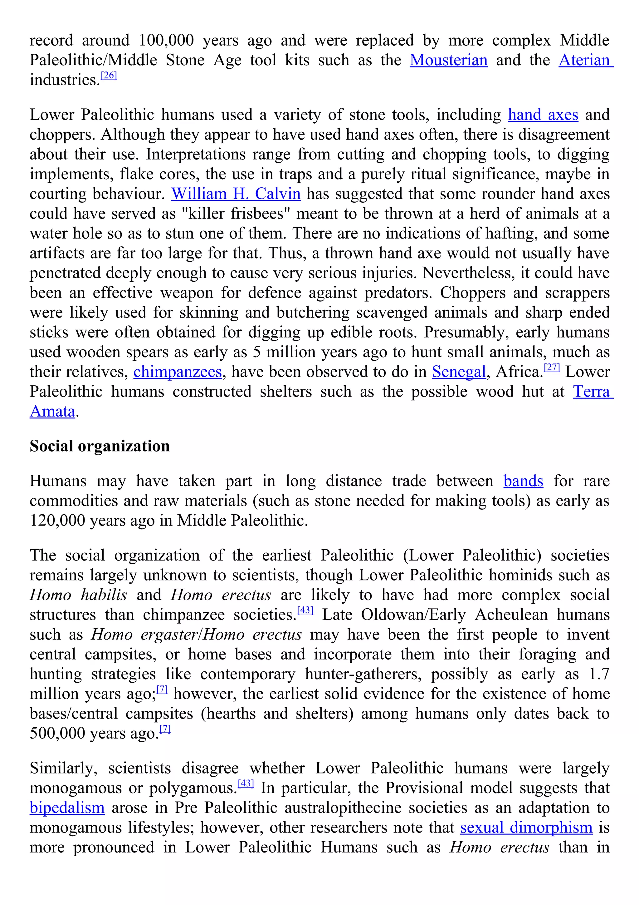 The Paleolithic Age | DOC