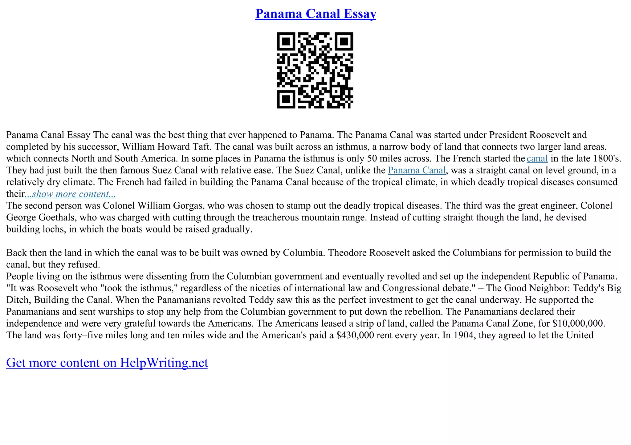 The Panama Canal | PDF