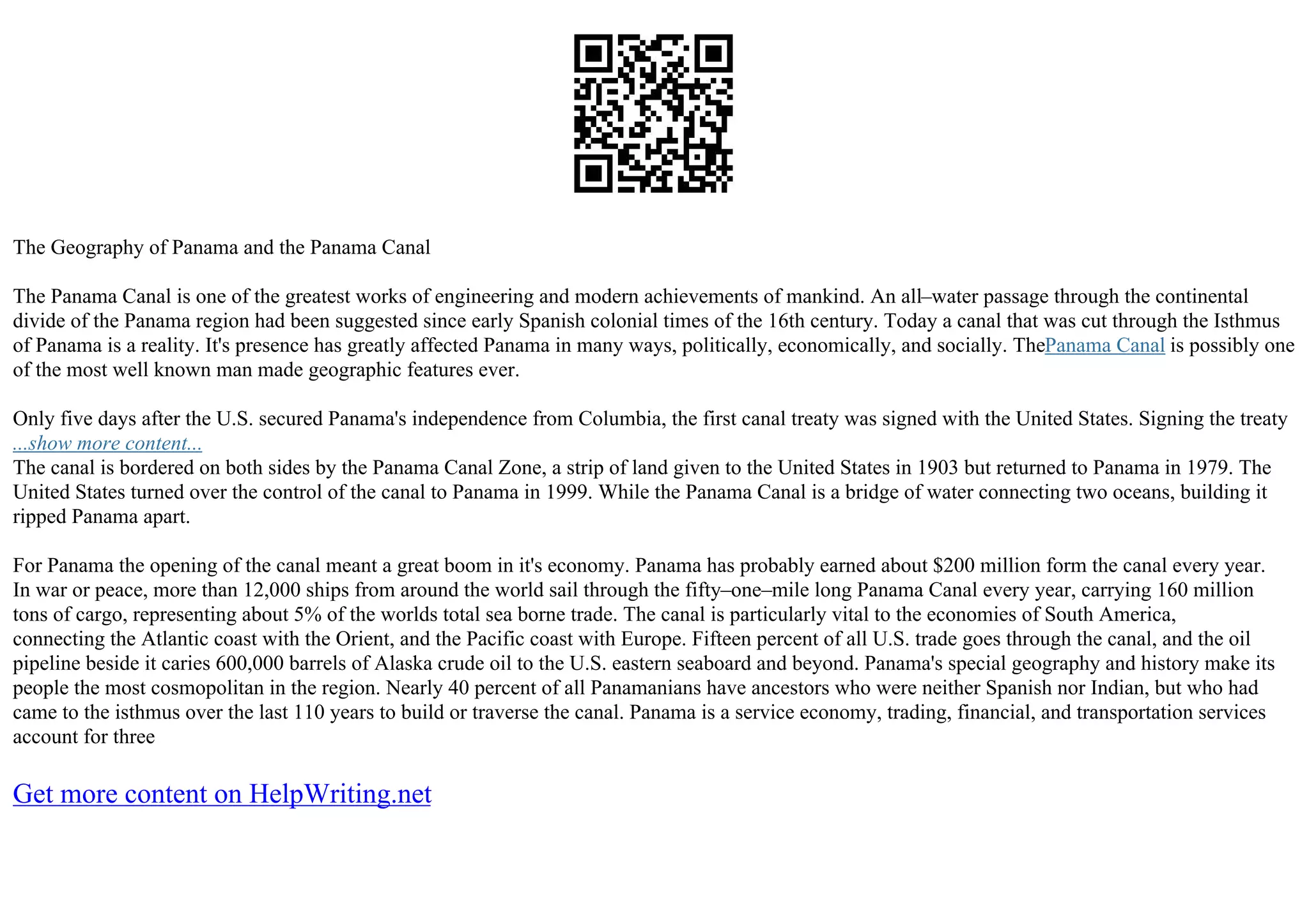 The Panama Canal | PDF