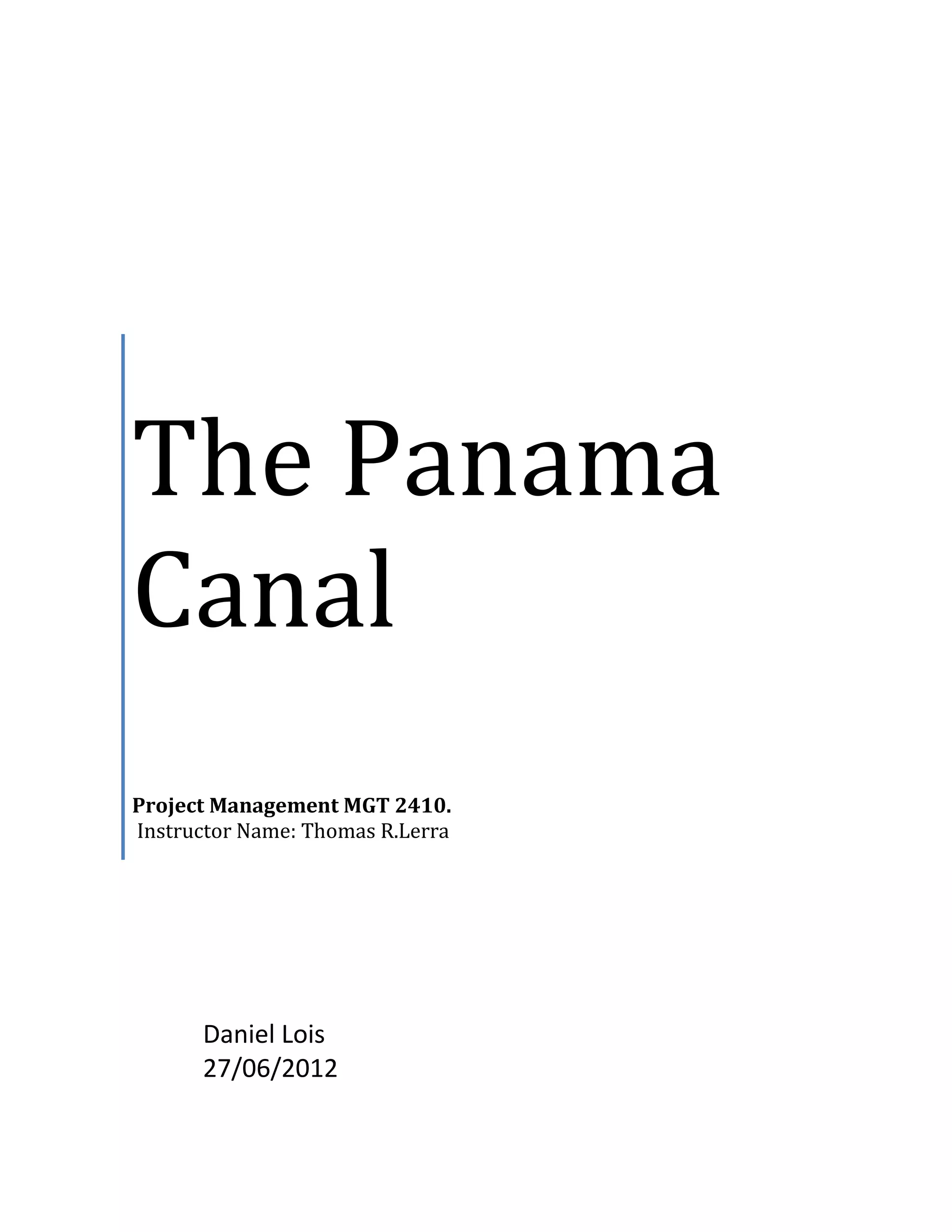 The Panama Canal. Final Edition | PDF