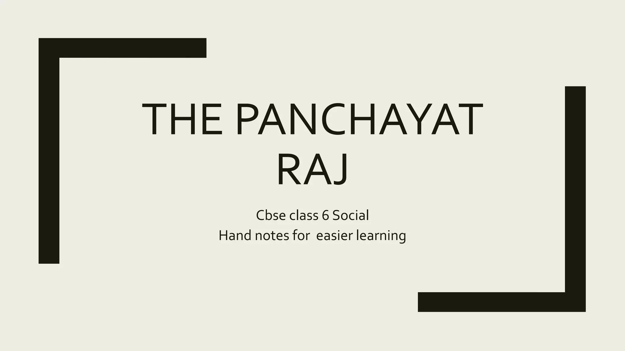 Panchayat Raj System Explained | PPT