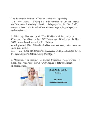 The pandemic uneven effect on consumer spending1. richter, felix | PDF