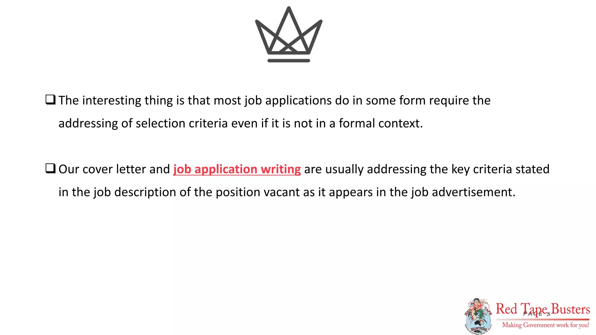 The panic behind addressing selection criteria | PDF | Resume Writing ...