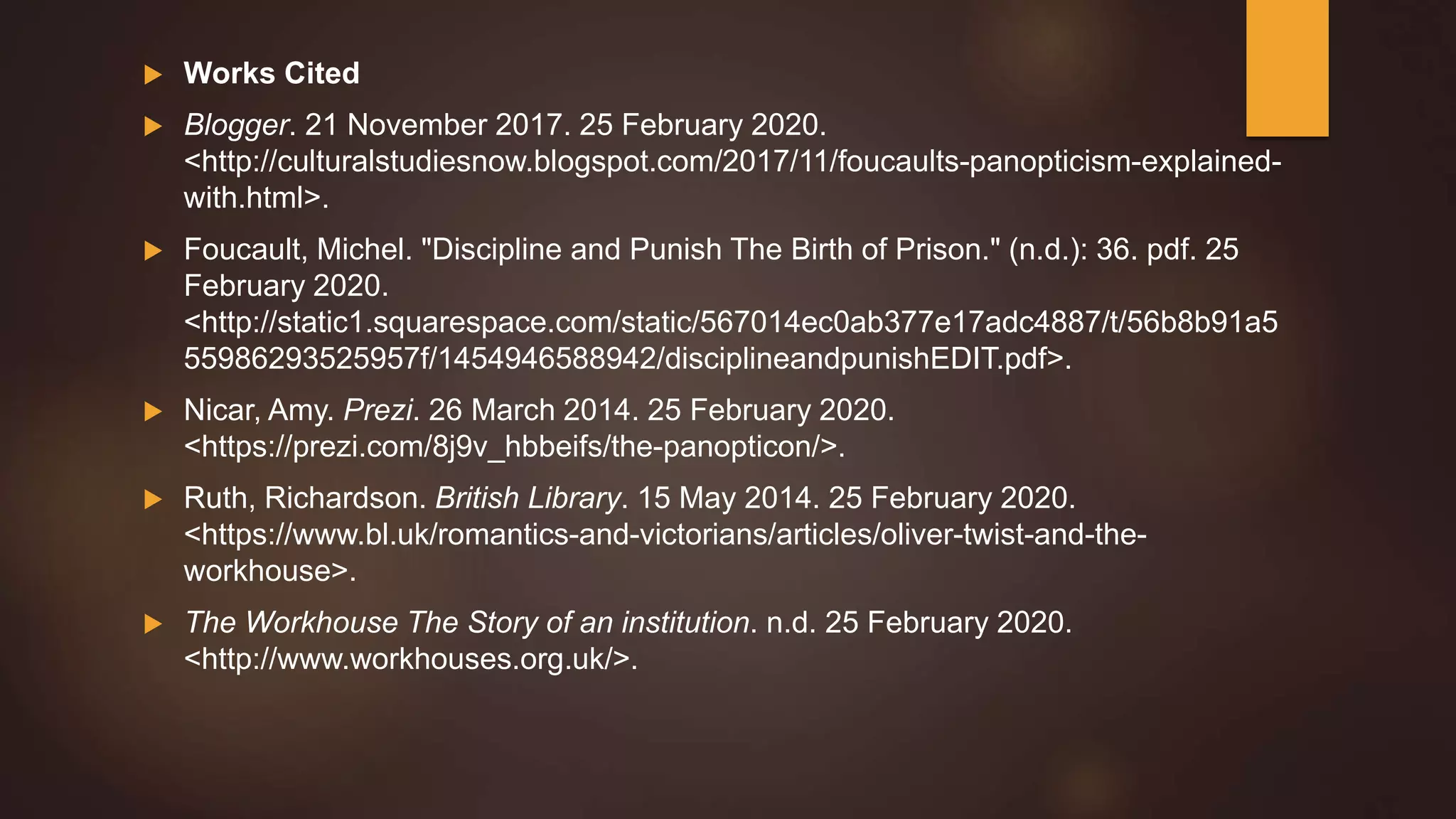 The panopticism in oliver twist | PPT