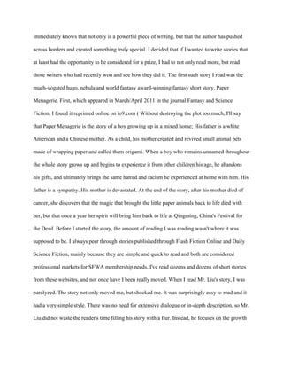 The paper menagerie symbolism Ken Liu.docx