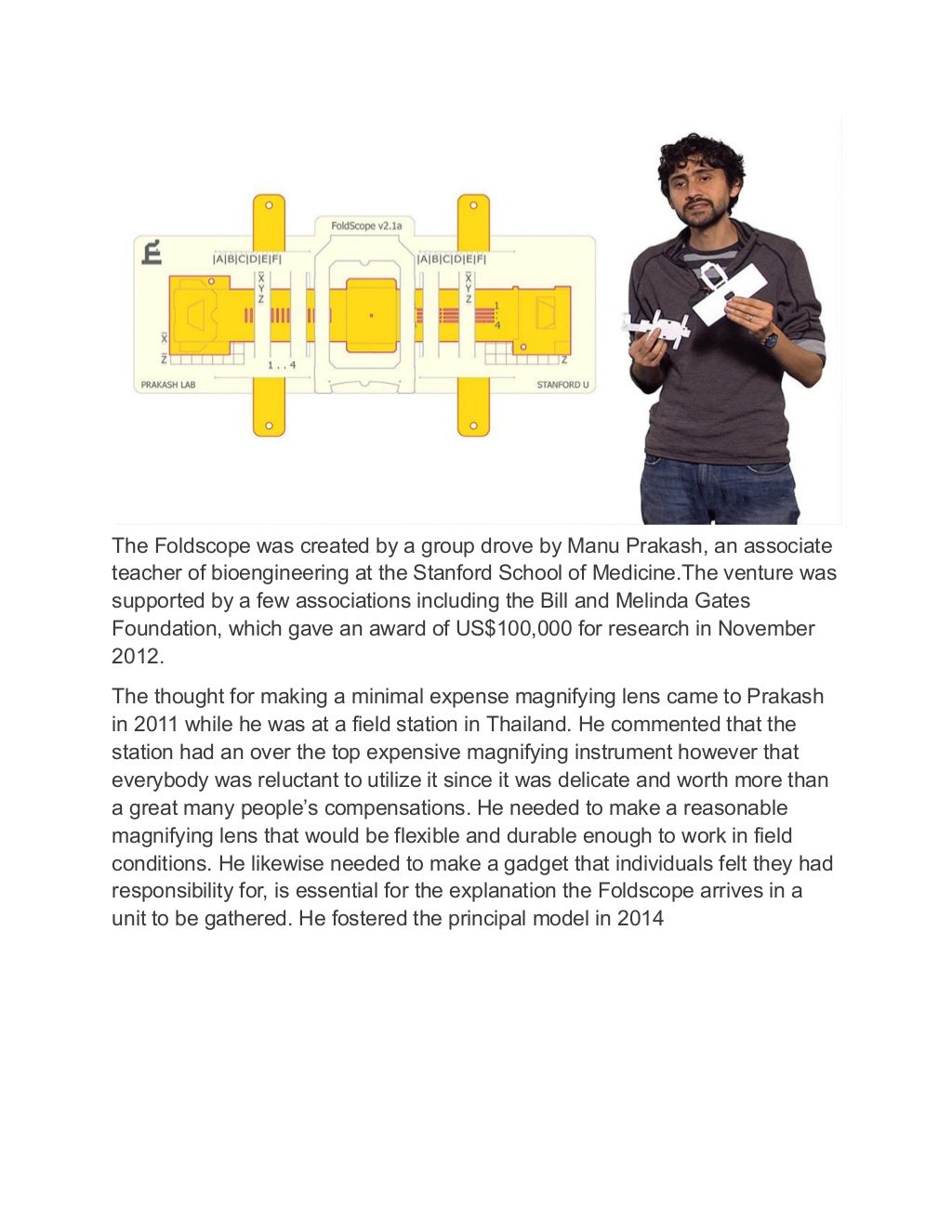 The Paper Microscope _ Foldscope. | PDF
