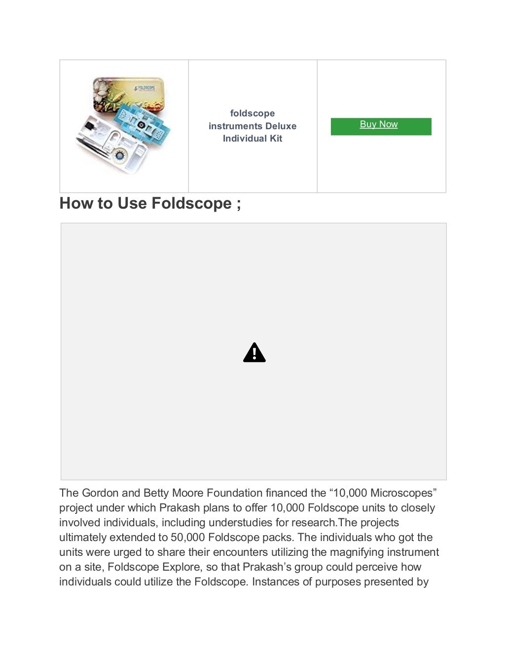 The Paper Microscope _ Foldscope. | PDF
