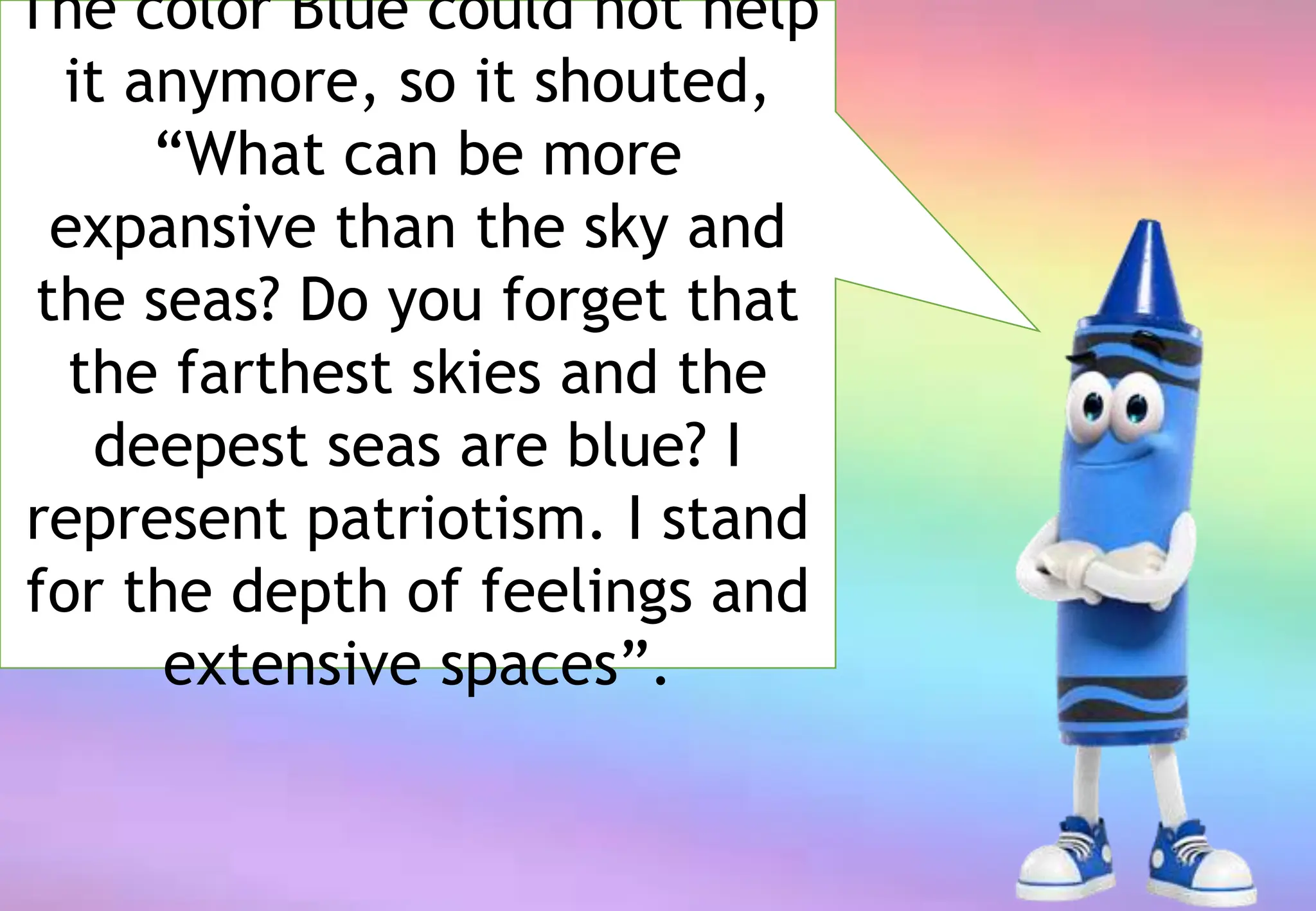 THE PARABLE OF RAINBOW COLORS. - grade 7 | PPTX
