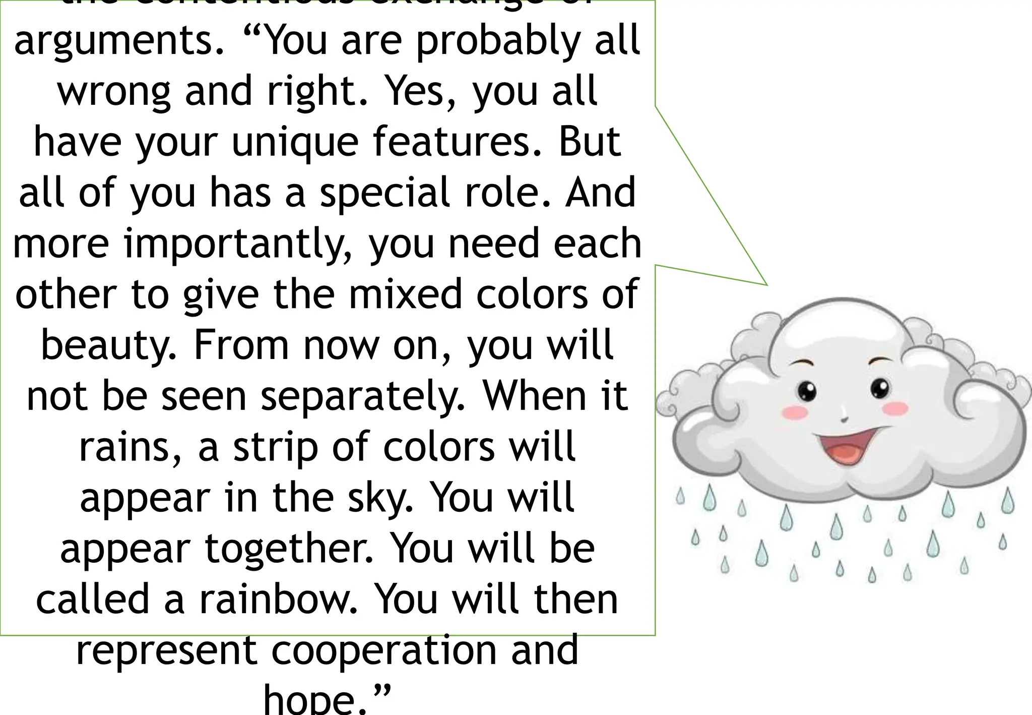 THE PARABLE OF RAINBOW COLORS. - grade 7 | PPTX
