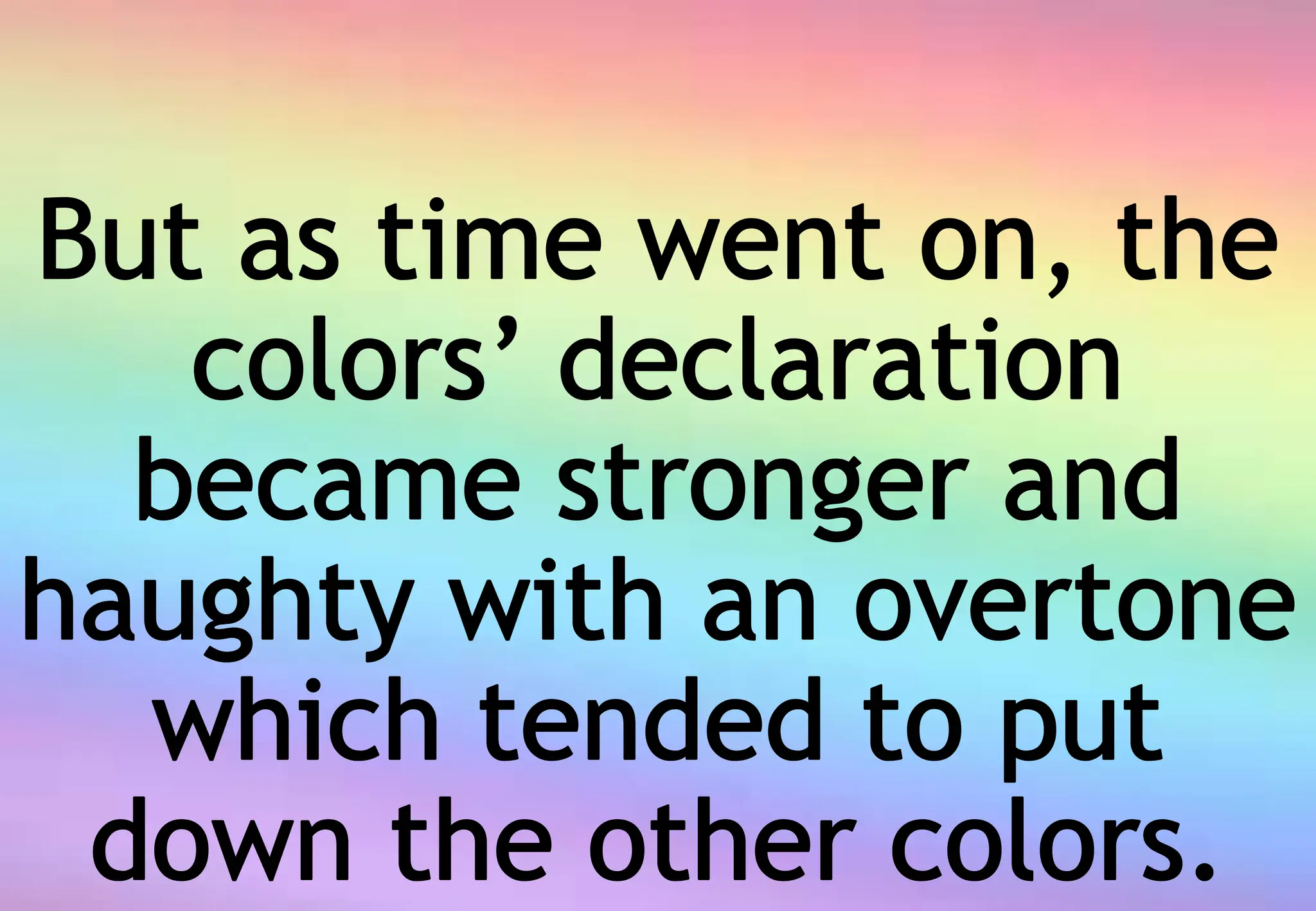 THE PARABLE OF RAINBOW COLORS. - grade 7 | PPTX