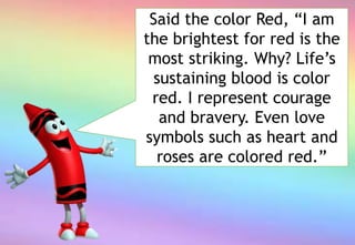 THE PARABLE OF RAINBOW COLORS. - grade 7 | PPTX