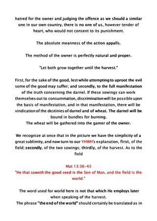 The Parable of the Darnel (YHWH) | DOCX