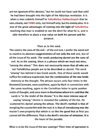 The Parable of the Darnel (YHWH) | DOCX