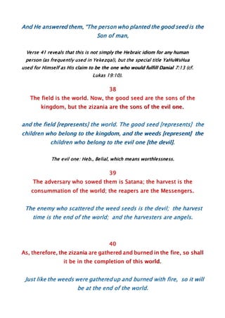 The Parable of the Darnel (YHWH) | DOCX