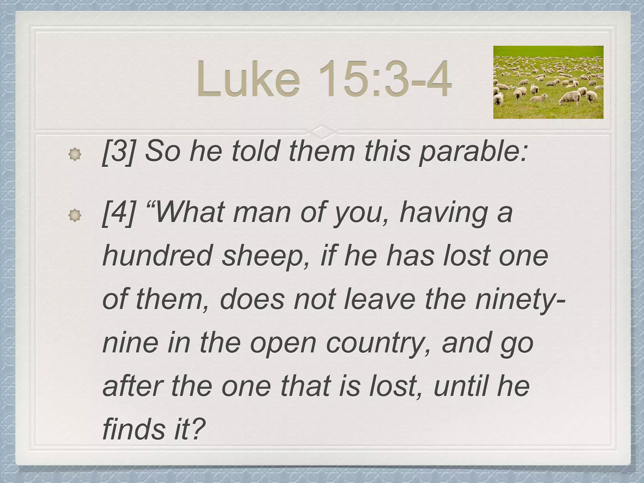 The Parable of the Lost Sheep | PPTX