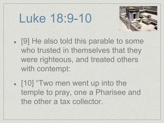 The Parable of the Pharisee and the Tax Collector | PPTX | Spirituality ...